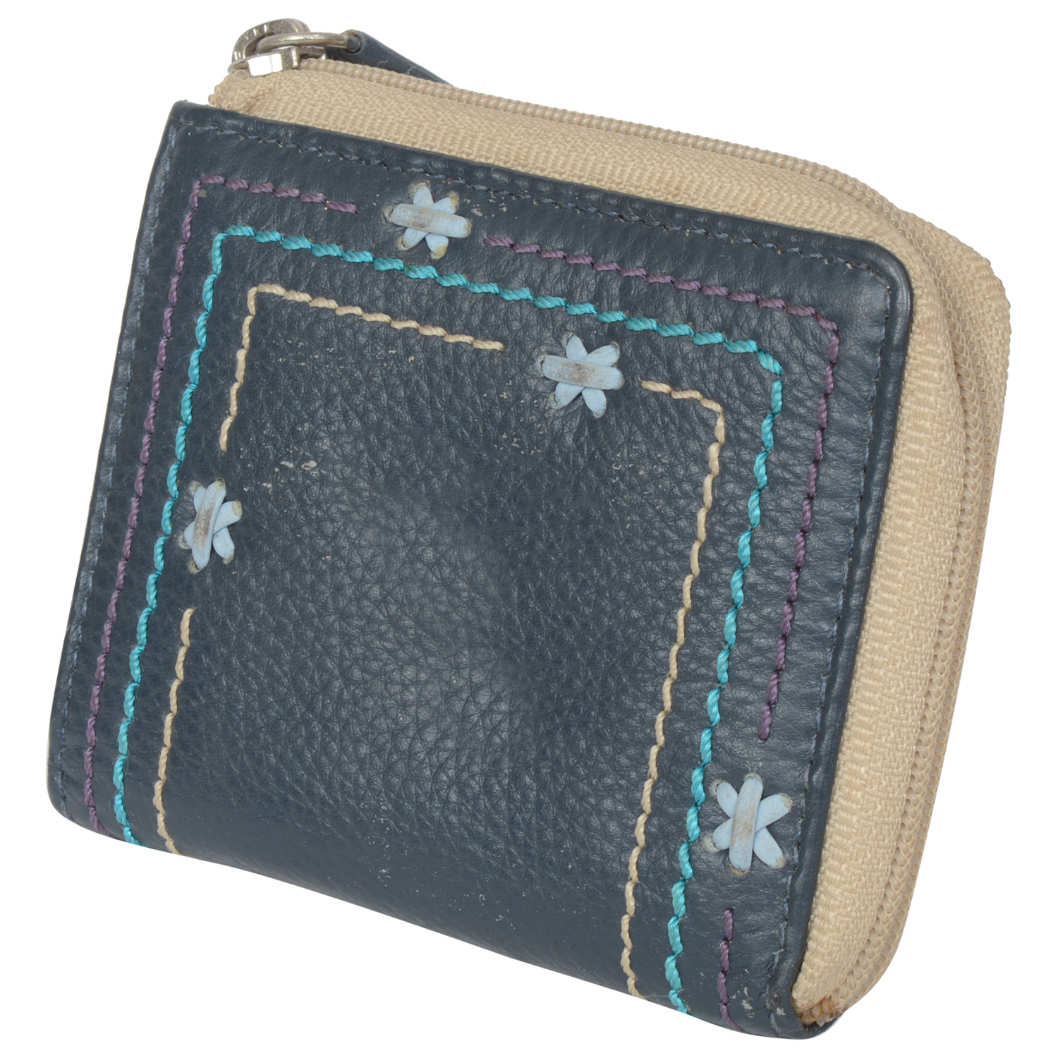 Genuine Leather Women's Navy Blue Coin Pouch - Leatherman Fashion ...